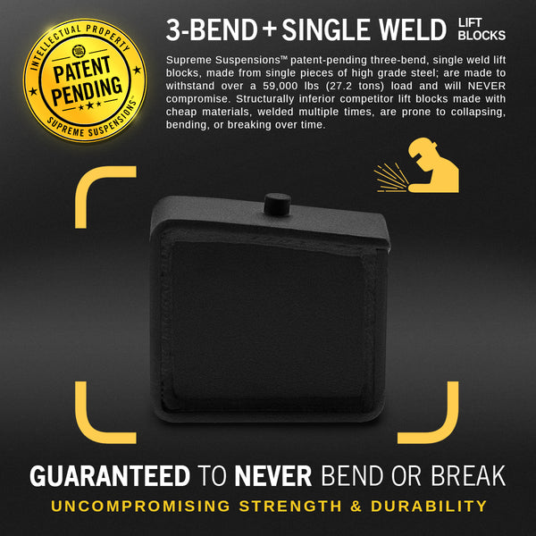 2002-2008 Dodge Ram 1500 2WD Rear Suspension Lift Blocks with Round Be